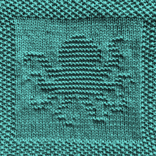 Free Octopus Dishcloth or Afghan Square Knitting Pattern