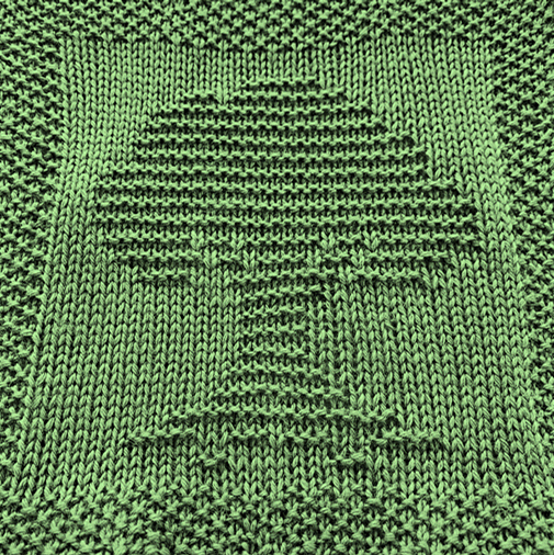 Free Acorn Dishcloth or Afghan Square Knitting Pattern - Daisy and Storm