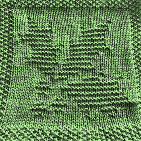 Free Holly Dishcloth or Afghan Square Knitting Pattern - Daisy and Storm