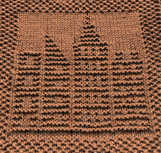 Free City Dishcloth or Afghan Square Knitting Pattern - Daisy and Storm