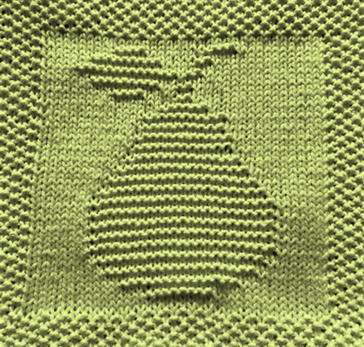 Free Pear Dishcloth or Afghan Square Knitting Pattern - Daisy and Storm